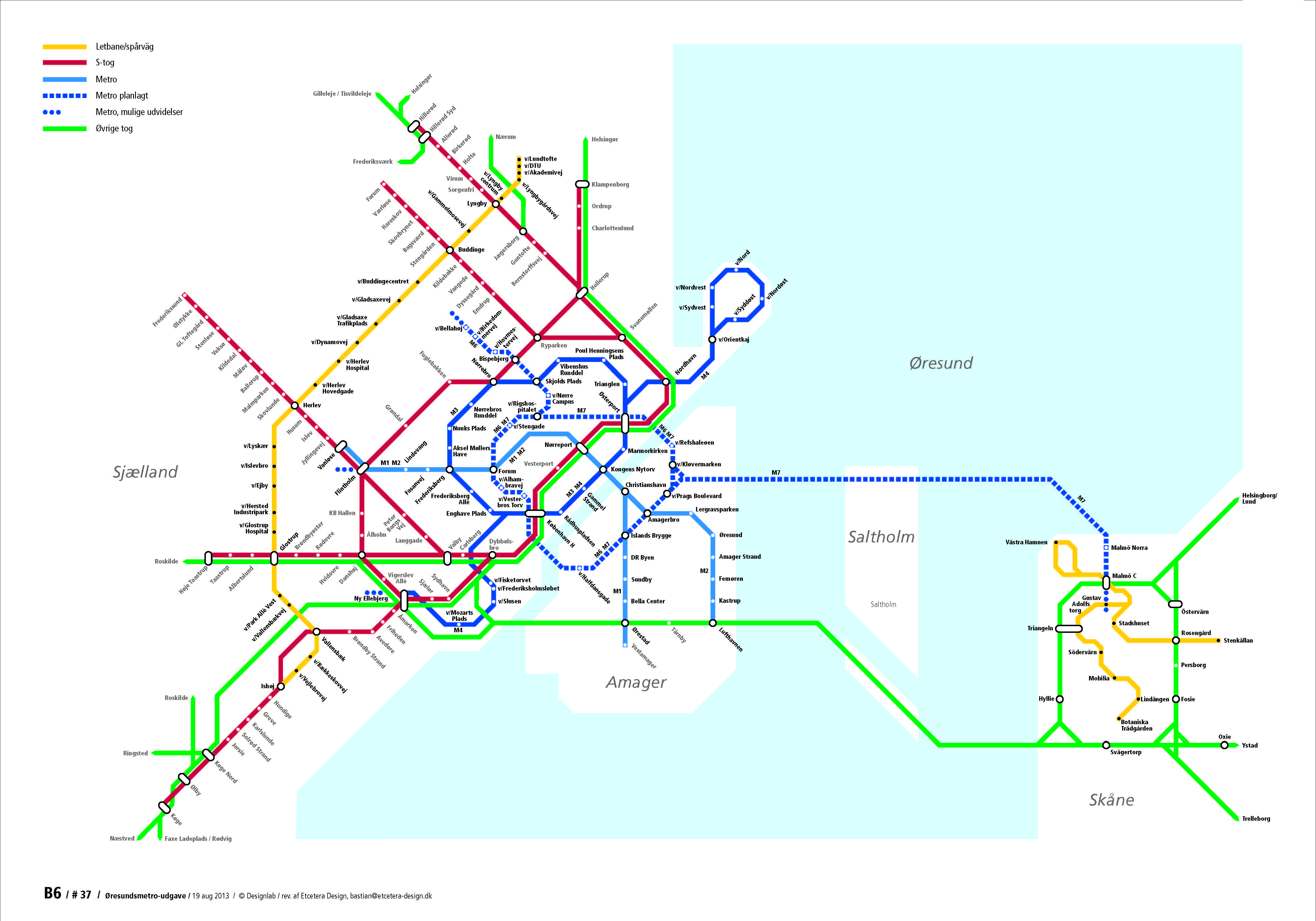 Öresundsmetro with stations in Malmö linked together with Copenhagen ...